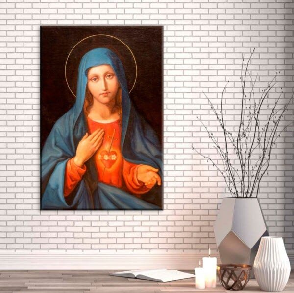 Tela Decorativa Maria Mãe de Deus Médio | MadeiraMadeira