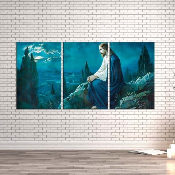 Conjunto de Telas Decorativa Jesus Cristo Grande | MadeiraMadeira