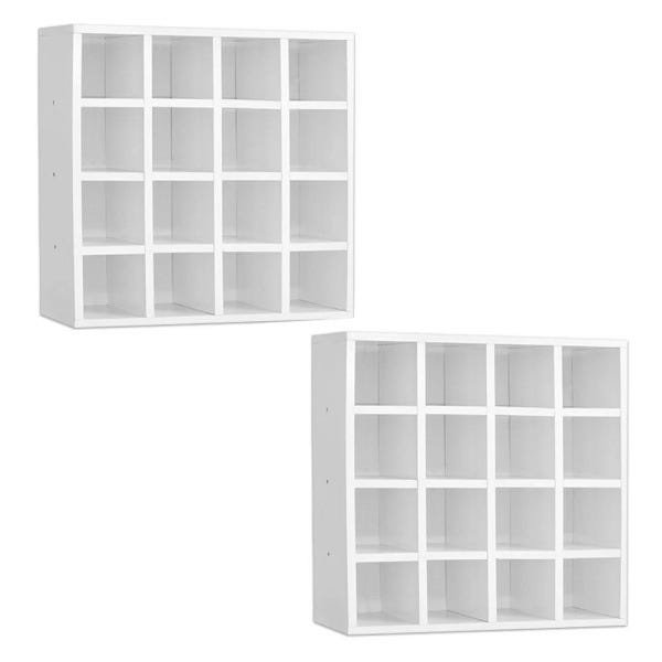 Kit 02 Nicho Porta Toalhas 16 Lugares Organizador 52x52 cm - AJL Móveis ...