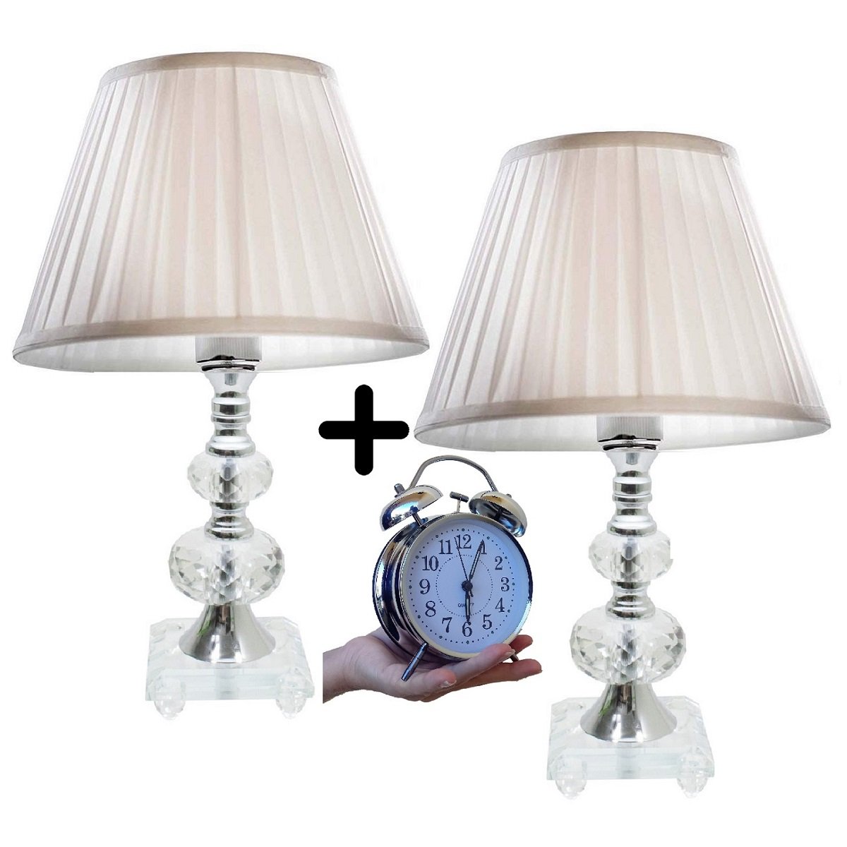 Abajur de Quarto Simples Cilindrico Mais 1 Despertador Ruike ...