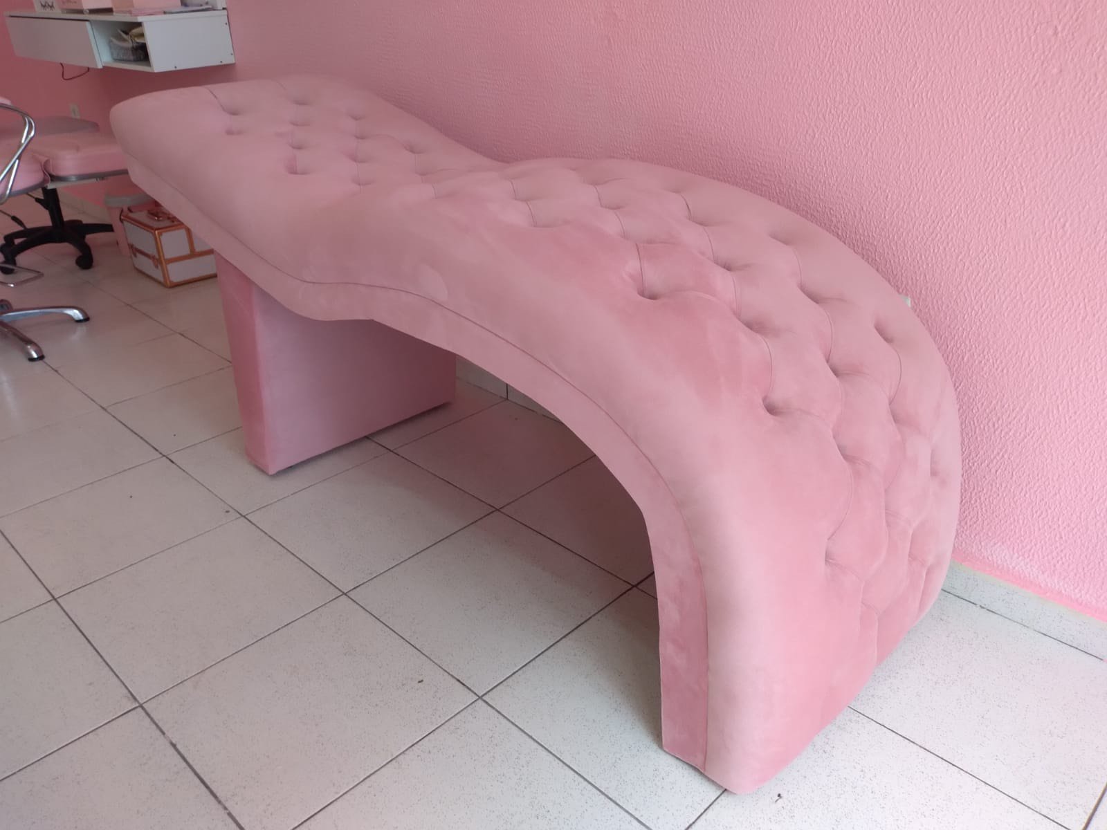 Maca Cama Com Cadeira Mocho Para Salão De Beleza Linha Glamour Estética ...