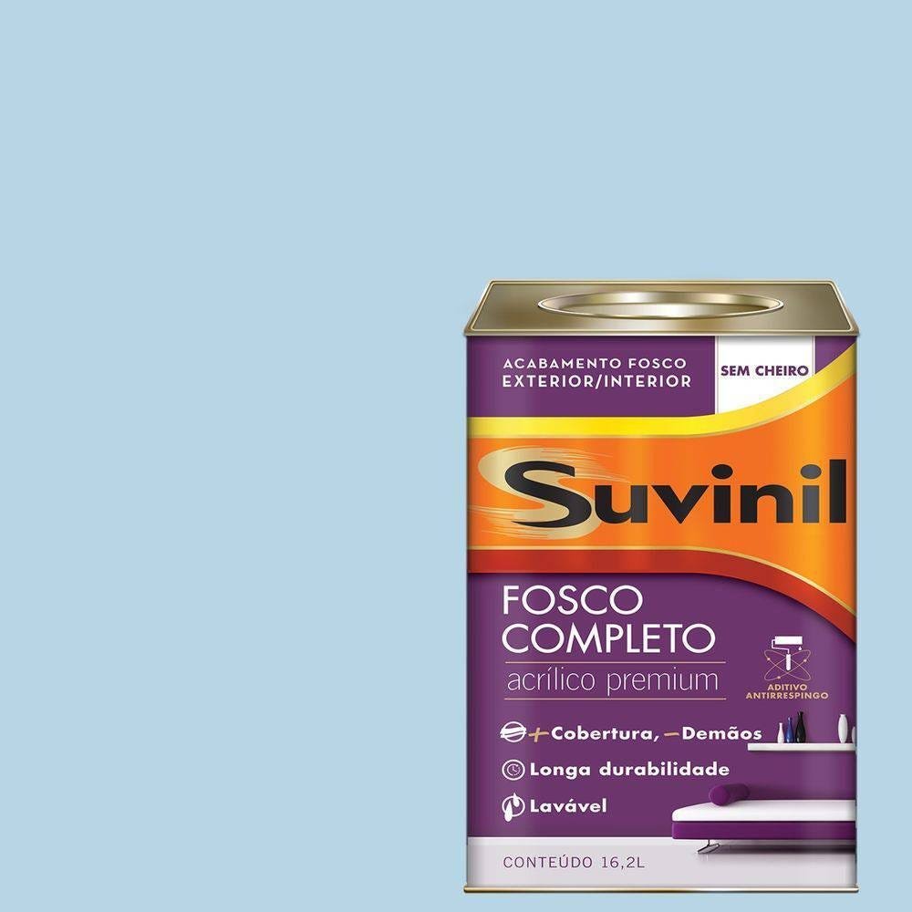 Tinta Acrílica Fosca Suvinil Azul-Bebê 18Lts | MadeiraMadeira