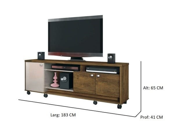 Bancada Dallas Canela/Off White - Lukaliam Móveis | MadeiraMadeira