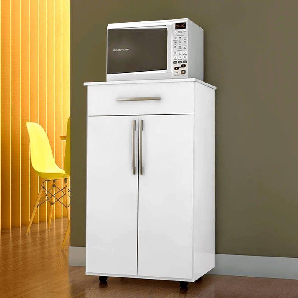 Balcão Multiuso Para Forno/microondas Juliana D'w Preto | MadeiraMadeira