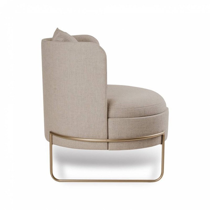 Poltrona para Sala de Estar Moderna - Curve Metal - Sheldon Móveis | MadeiraMadeira