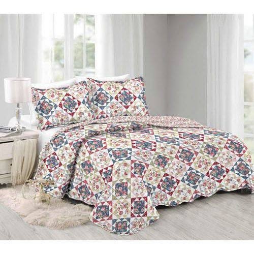 Kit 3 Peças Colcha Evolution Patchwork King - Granita | MadeiraMadeira