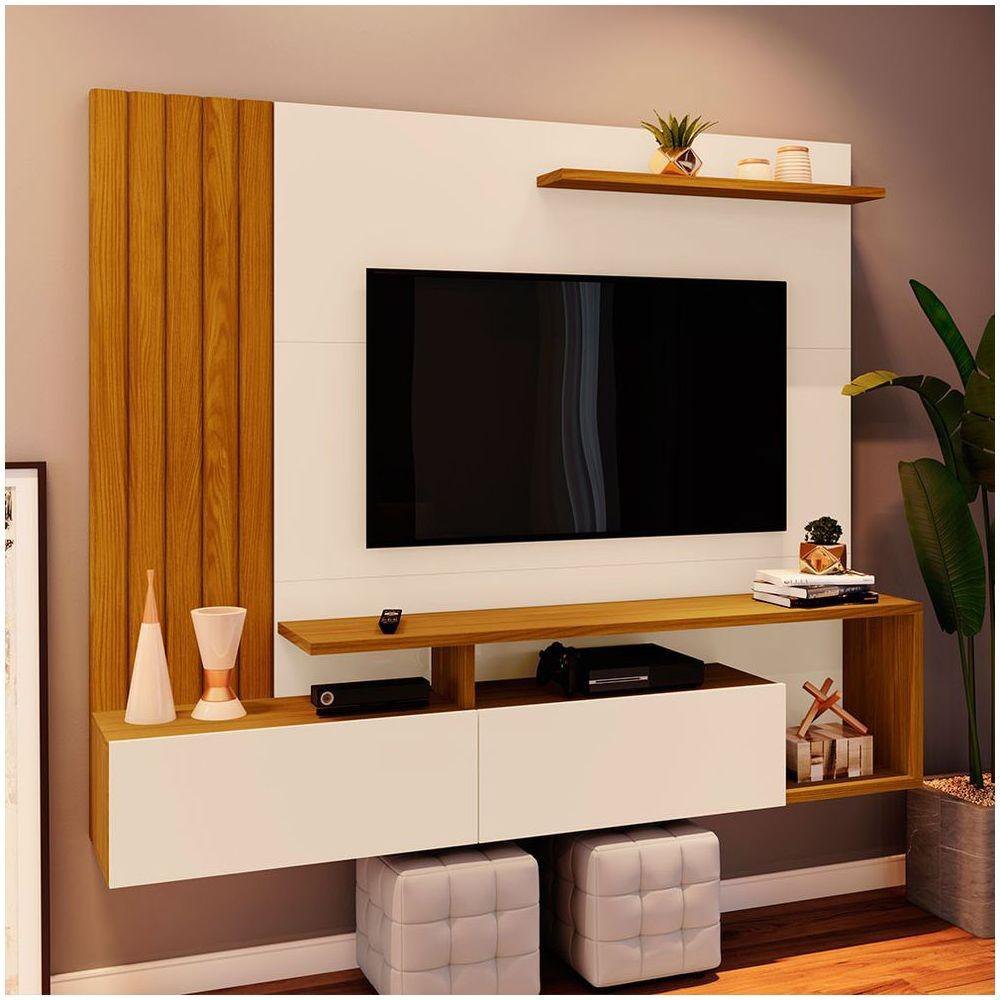 Painel Para Tv Ate 65 Polegadas Kiara Casa 812 Nature Off White ...