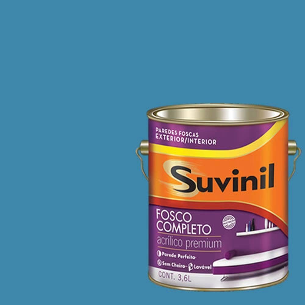 Tinta Acrilica Fosca Premium Suvinil Azul Retrô 3 | MadeiraMadeira