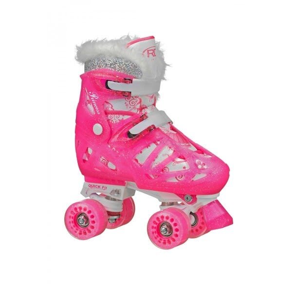 PATINS QUAD 4 RODAS ROLLER DERBY PRINCESS AJUSTÁVEL ROSA | MadeiraMadeira