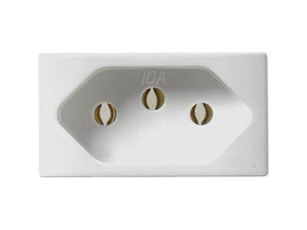 KIT 10 MODULO TOMADA 2P+T 10A 250V~ BRANCO PEZZI LINHA 50000 | MadeiraMadeira