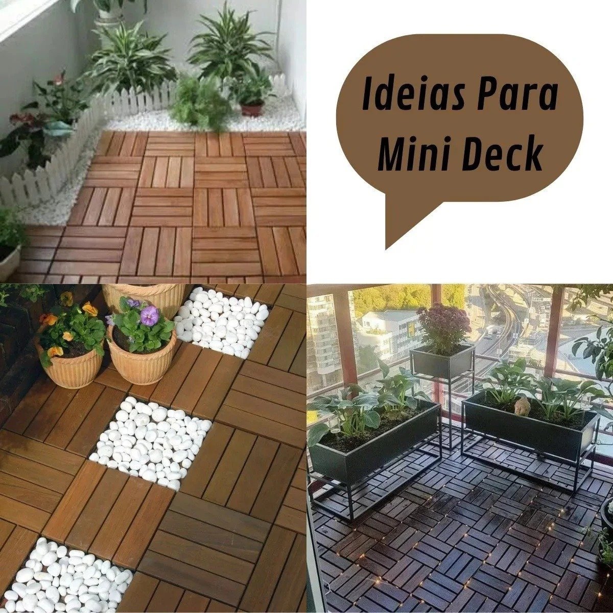 4 Decks De Madeira Modular Base Madeira Garapeira 50x50 | MadeiraMadeira