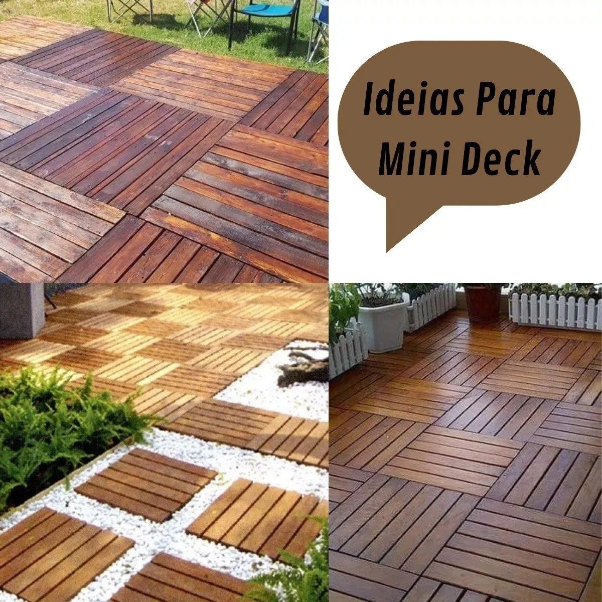 4 Decks De Madeira Modular Base Madeira Garapeira 50x50 | MadeiraMadeira