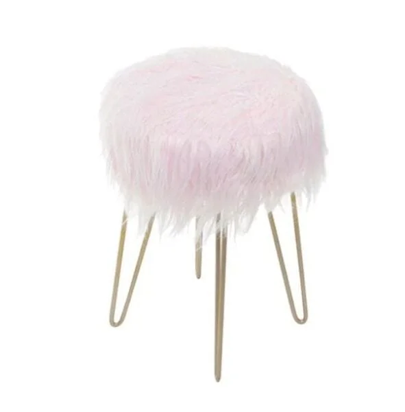 Puff de Pelúcia Rosa | MadeiraMadeira