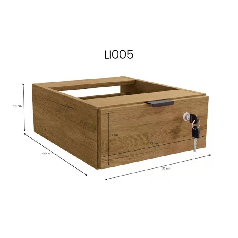 Conjunto Mesa LI002 e Gaveteiro LI005 Freijó Kappesberg | MadeiraMadeira