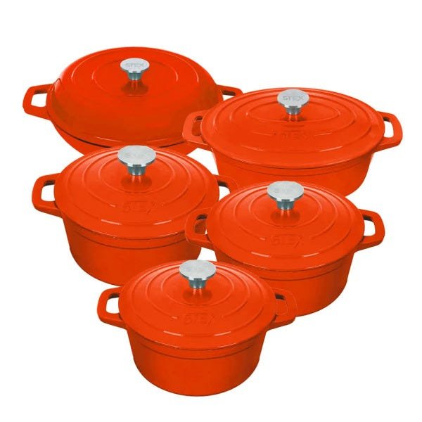 Kit de Panelas Laranja Stex Cookware - Modelo 2019 | MadeiraMadeira