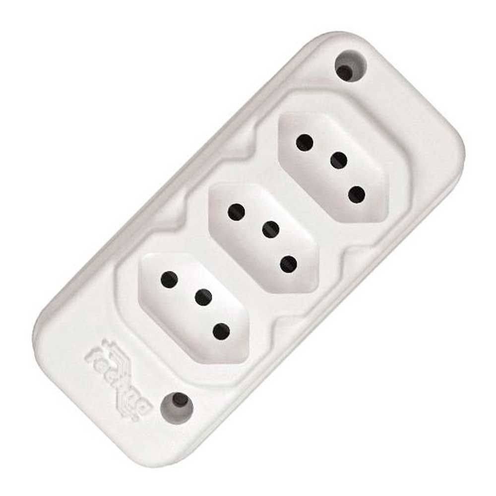 Tomada Elétrica 10a Tripla Em Barra | MadeiraMadeira