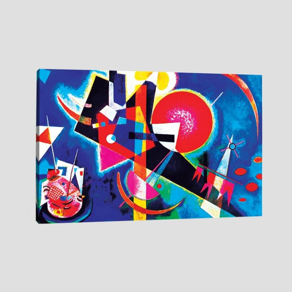 Quadro Kandinsky Em Azul Tela No Chassi 45X30Cm | MadeiraMadeira