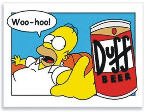 Placa de metal Duff Simpson 30x40 cm | MadeiraMadeira