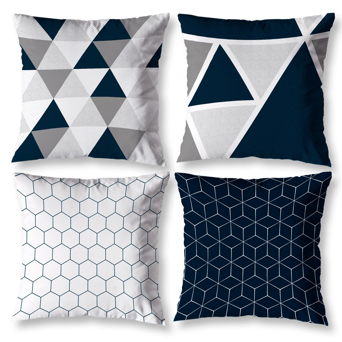 Kit 4 Capas de Almofadas Decorativas Estampadas 40x40 Colorida Sala ...