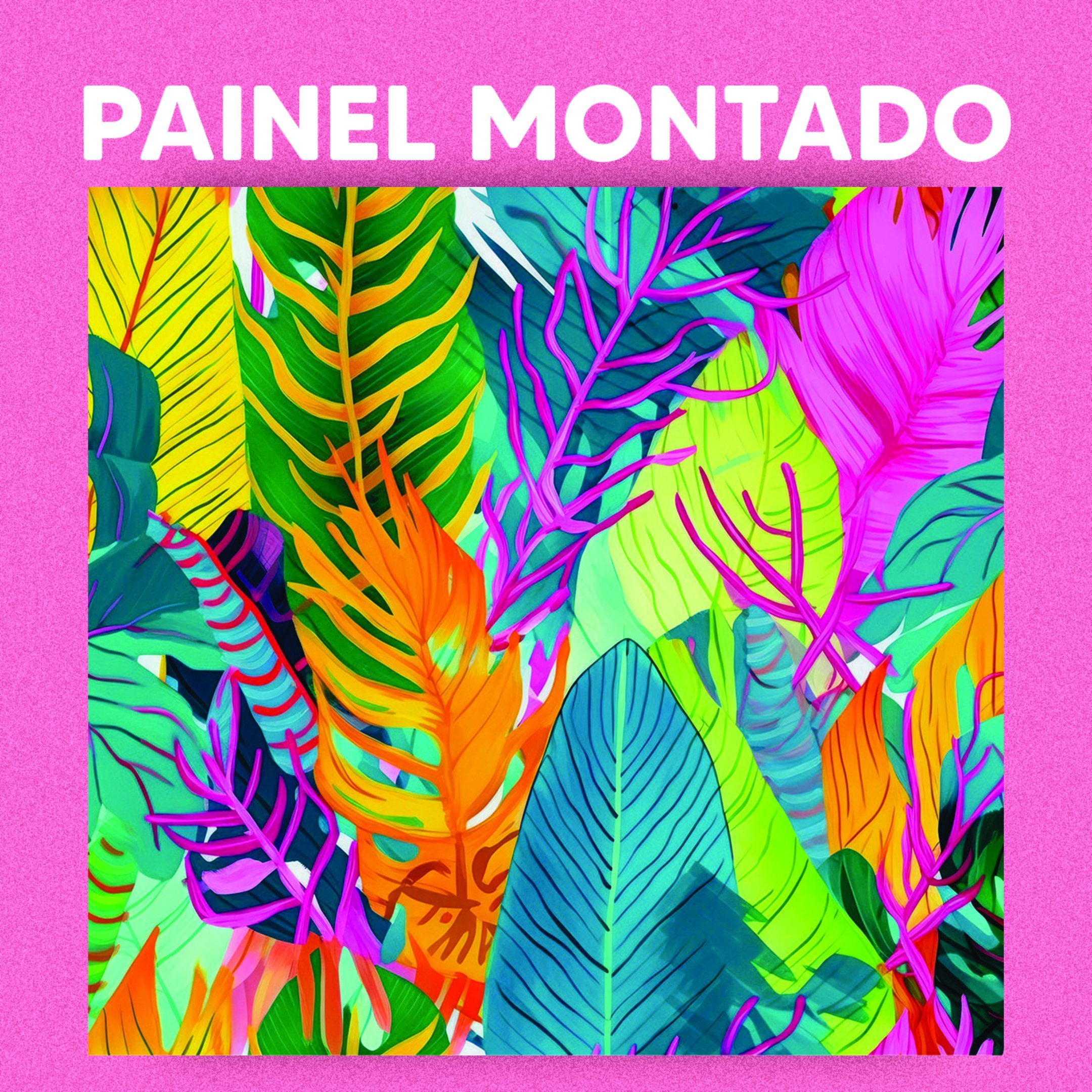 Papel de Parede 3D Painel 3M Folha Figueira Colorida Vivo Folhagem Auto ...