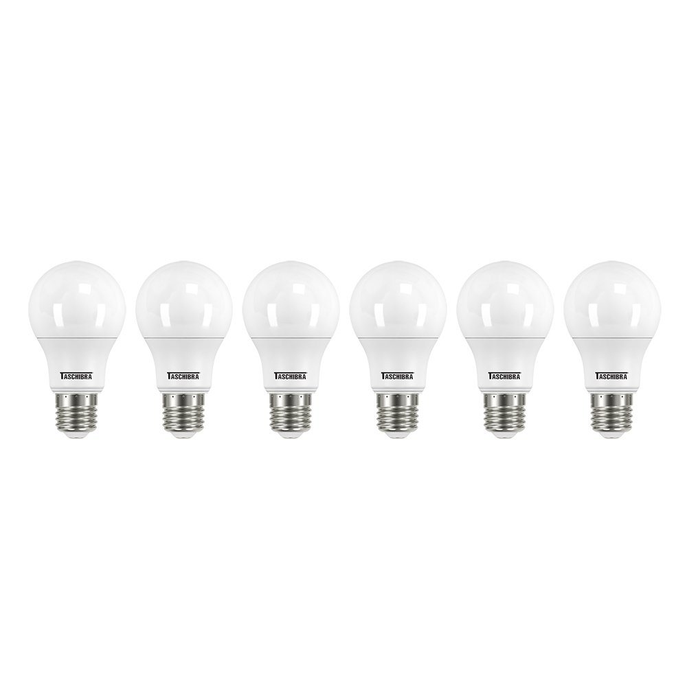Pack 6 Lâmpadas Led Bulbo Tkl 12w Taschibra E27 Bivolt 6500k Luz Branca | MadeiraMadeira