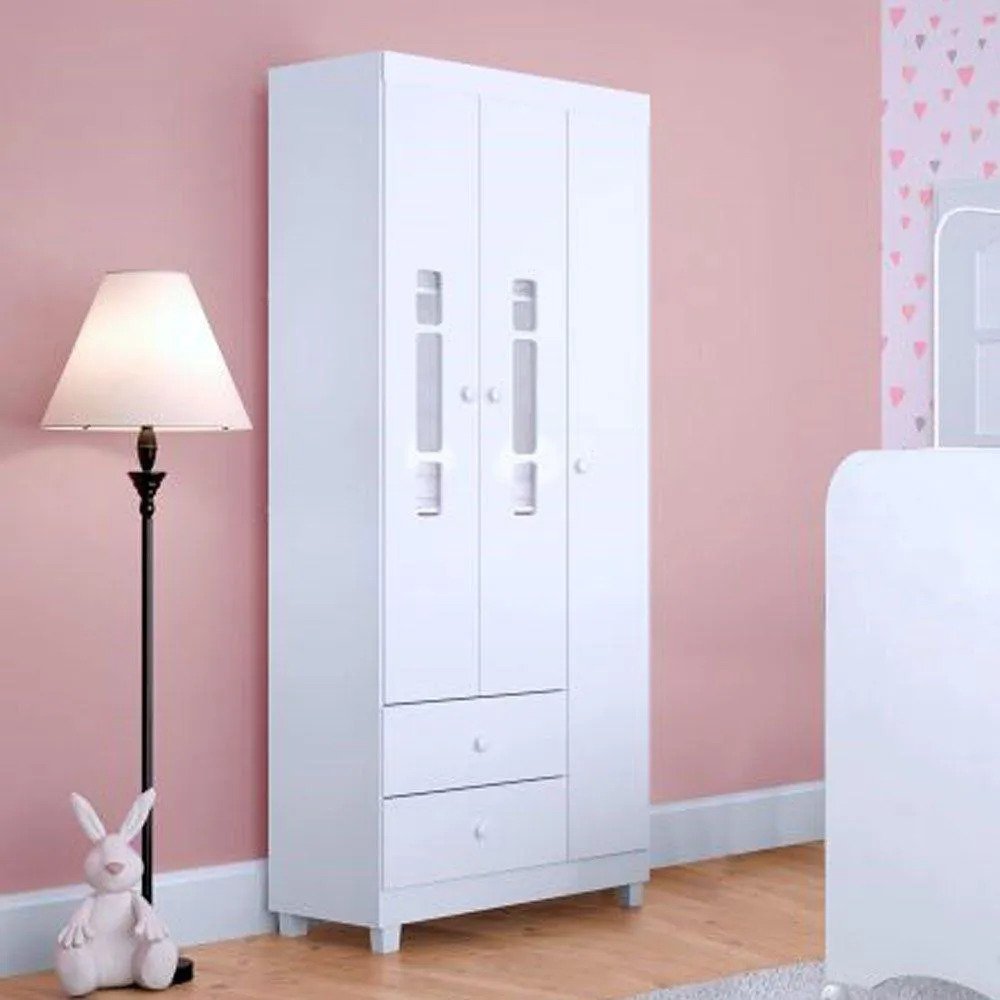 ROUPEIRO INFANTIL MDF/MDP TURMALINA 3PT 2G | MadeiraMadeira