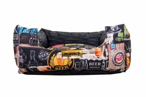 Cama para Cachorro Quadrada Impermeavel Luppet Preto Beer - XGG ...