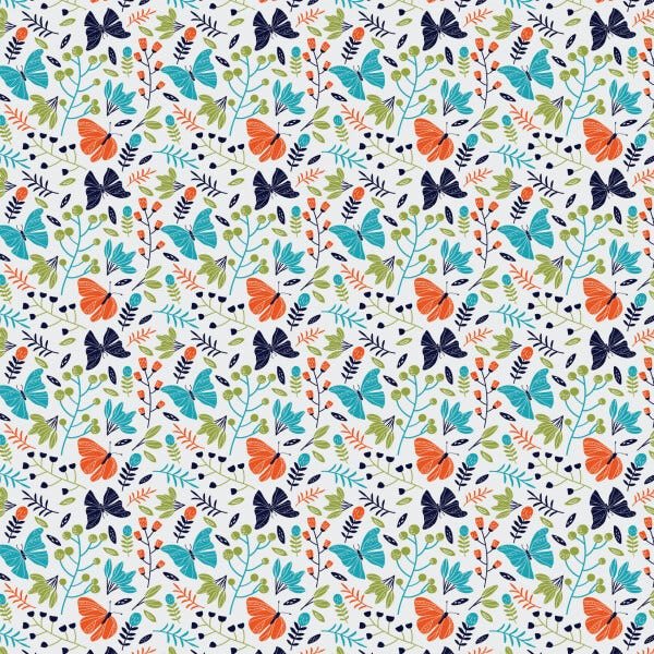 Papel de Parede Borboletas na Floresta para Quarto 2,70x0,57m ...