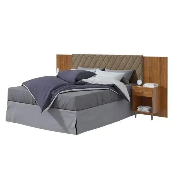 Cabeceira Extensível Casal e Queen 2 Mesas de Apoio Stylus Plus Móveis ...