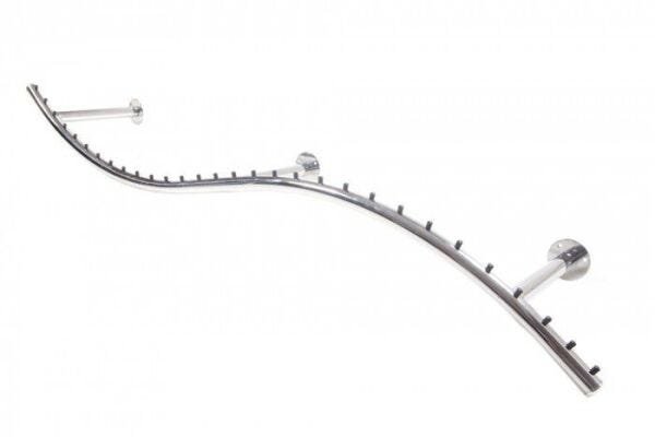 Arara de parede Comac modelo Onda tamanho 165 cm cromado | MadeiraMadeira