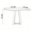 Mesa de Jantar 8 Lugares Quadrada 135cm Tampo Mdf com Vidro Elian N01 ...