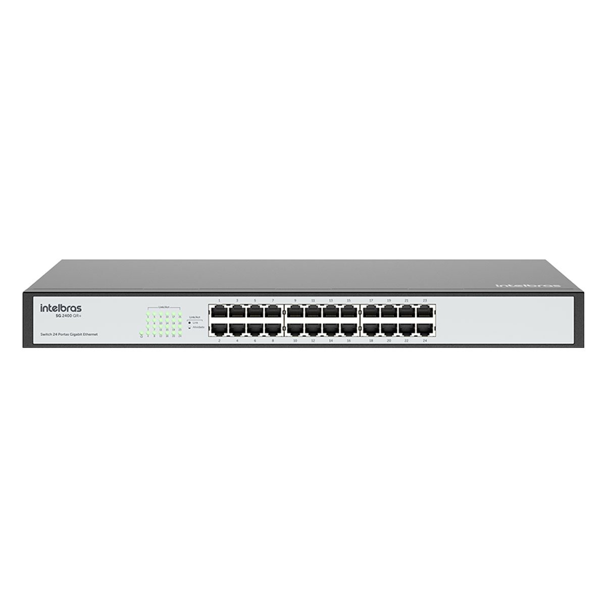 Switch Rack 24 Portas Gigabit 10/100/1000 Ethernet C/ Qos Sg 2400 Qr ...