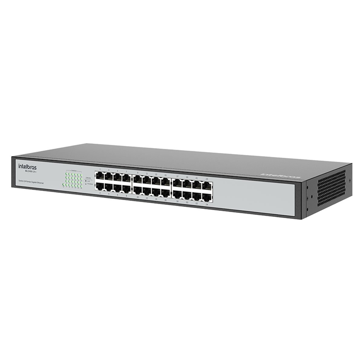 Switch Rack 24 Portas Gigabit 10/100/1000 Ethernet C/ Qos Sg 2400 Qr ...