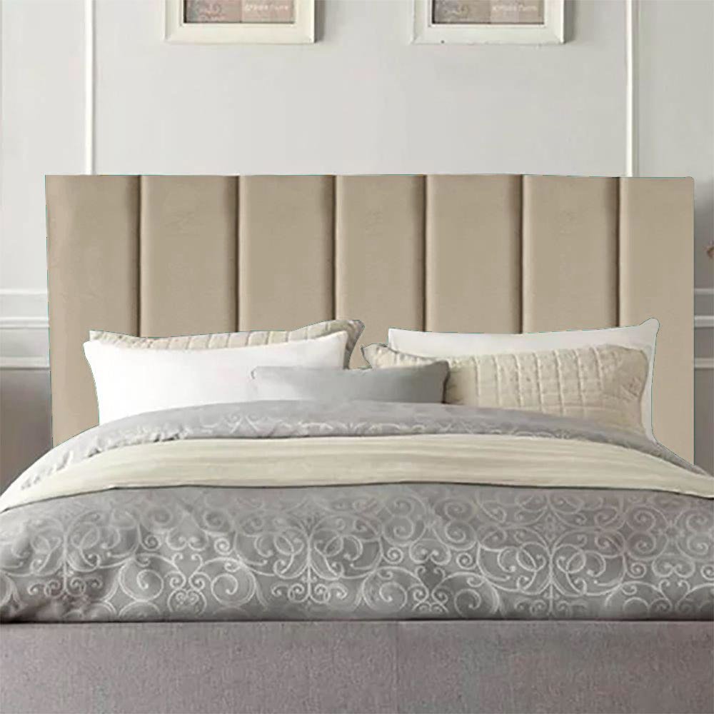 Cabeceira Cama Casal 140 Cm Carla Veludo Bege - Kimi Design ...