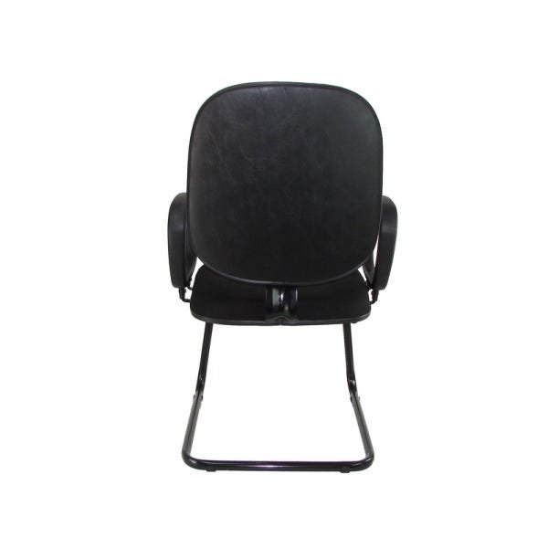 Cadeira Base Fixa Diretor Relevo Pé Contínuo com Braços - Js Preto ...