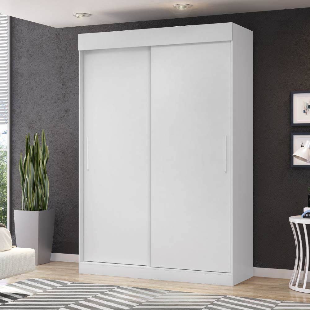 Guarda-Roupa 2 Portas de Correr 2 Gavetas Bolt - Branco | MadeiraMadeira