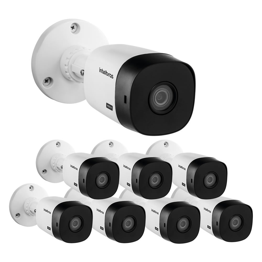 Kit 8 Câmeras HDCVI 1 Megapixel HD 2.8mm 20m VHC 1120 B Intelbras ...