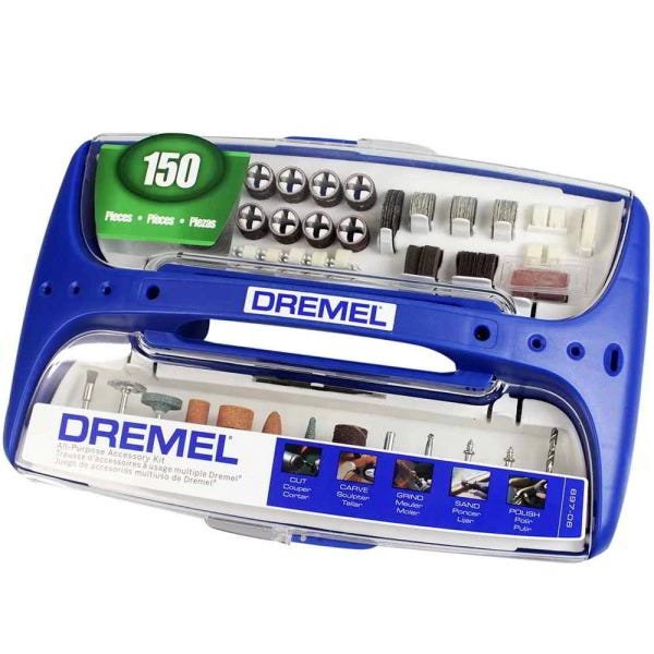 Kit de 150 peças Dremel 703 Uso Geral com Maleta Dremel | MadeiraMadeira