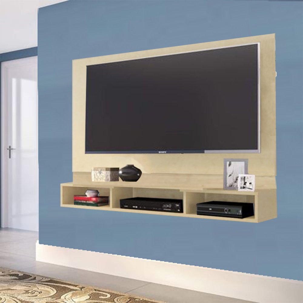 Painel Para Tv Em Ate 32 Polegadas 3 Nichos Natural Em Mdf | MadeiraMadeira