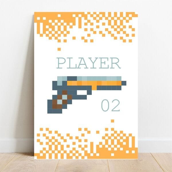 Placa Decorativa Player 2 - 40x60cm | MadeiraMadeira