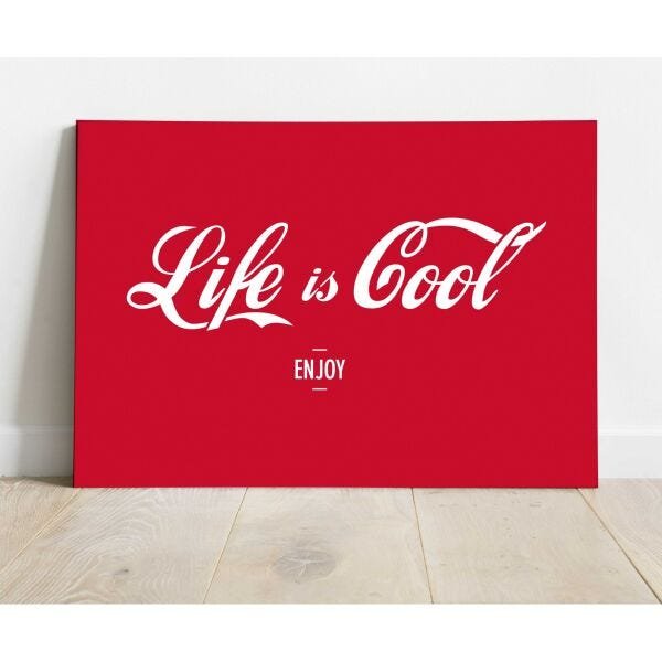 Placa Decorativa Life is Cool - 40x60cm | MadeiraMadeira