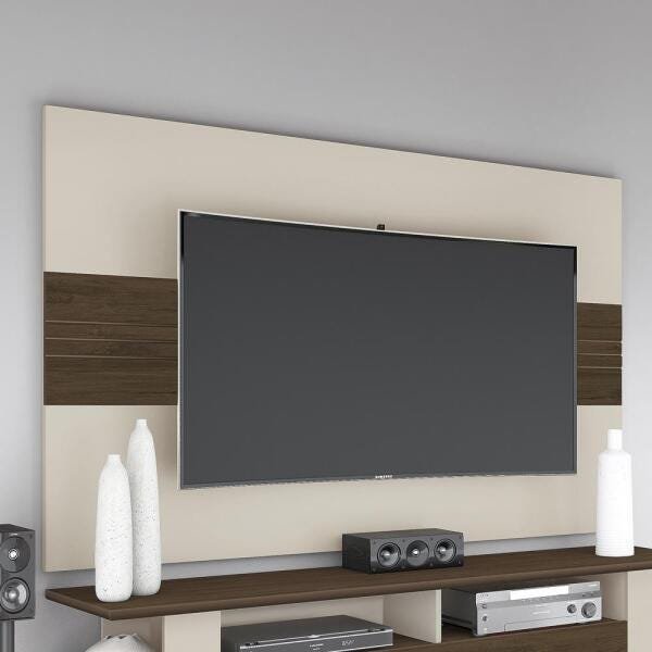 Painel para TV até 75 Polegadas Drovo 1.66 Cappuccino Off White ...