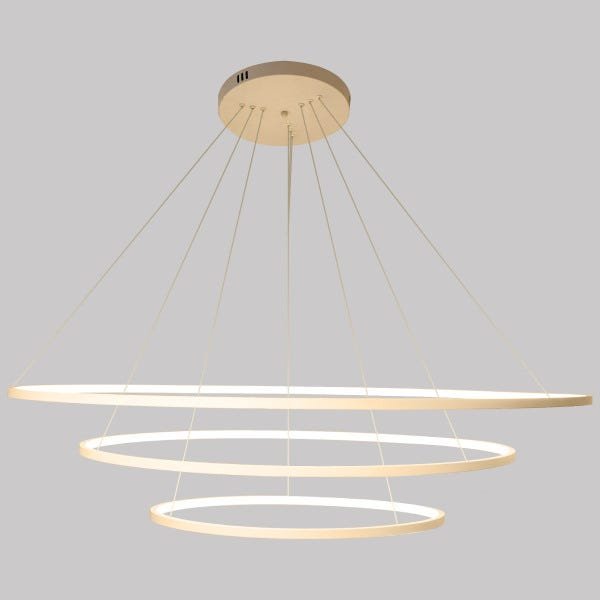 Lustre Pendente Led 100w 3 Aros Aneis Ring 80cm Branco St806 ...