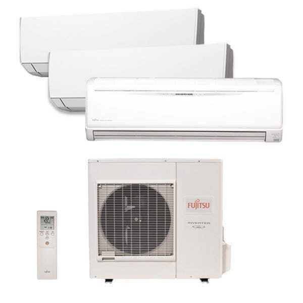 Ar-Condicionado Multi Tri Split Inverter Fujitsu 2X12000+1X24.000 BTUs ...