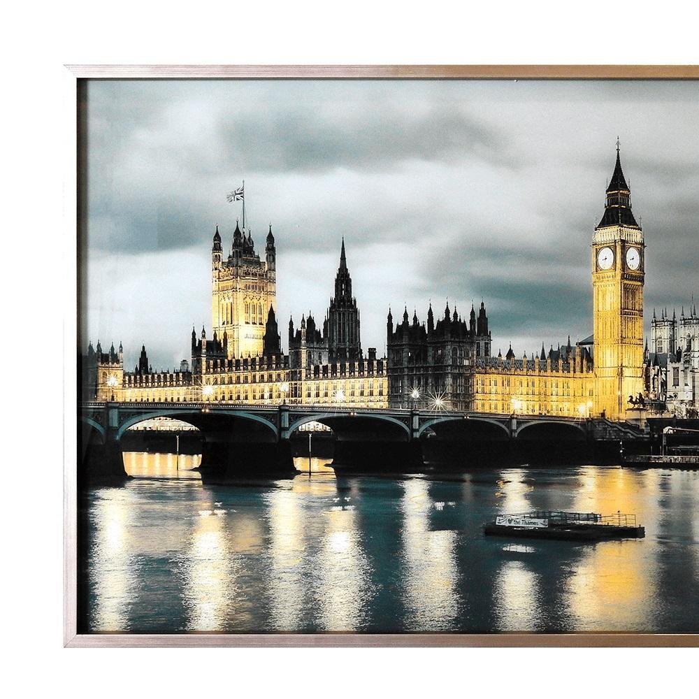 Quadro Decorativo em Vidro com Paisagem de Londres - 80x120cm | MadeiraMadeira