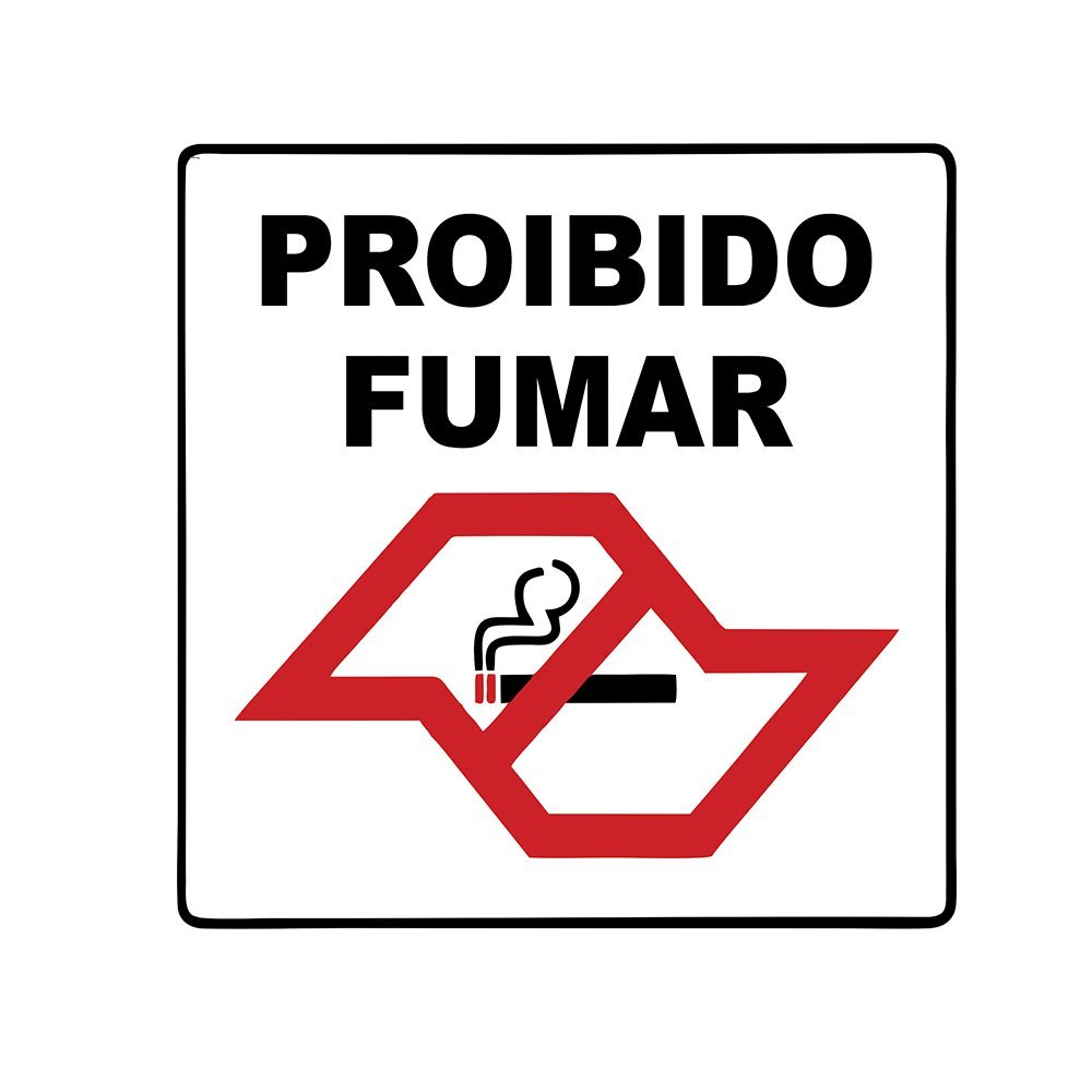 Placa Sinalização Aviso Proibido Fumar SP Lei Nº 13541 15x15cm TaColado ...