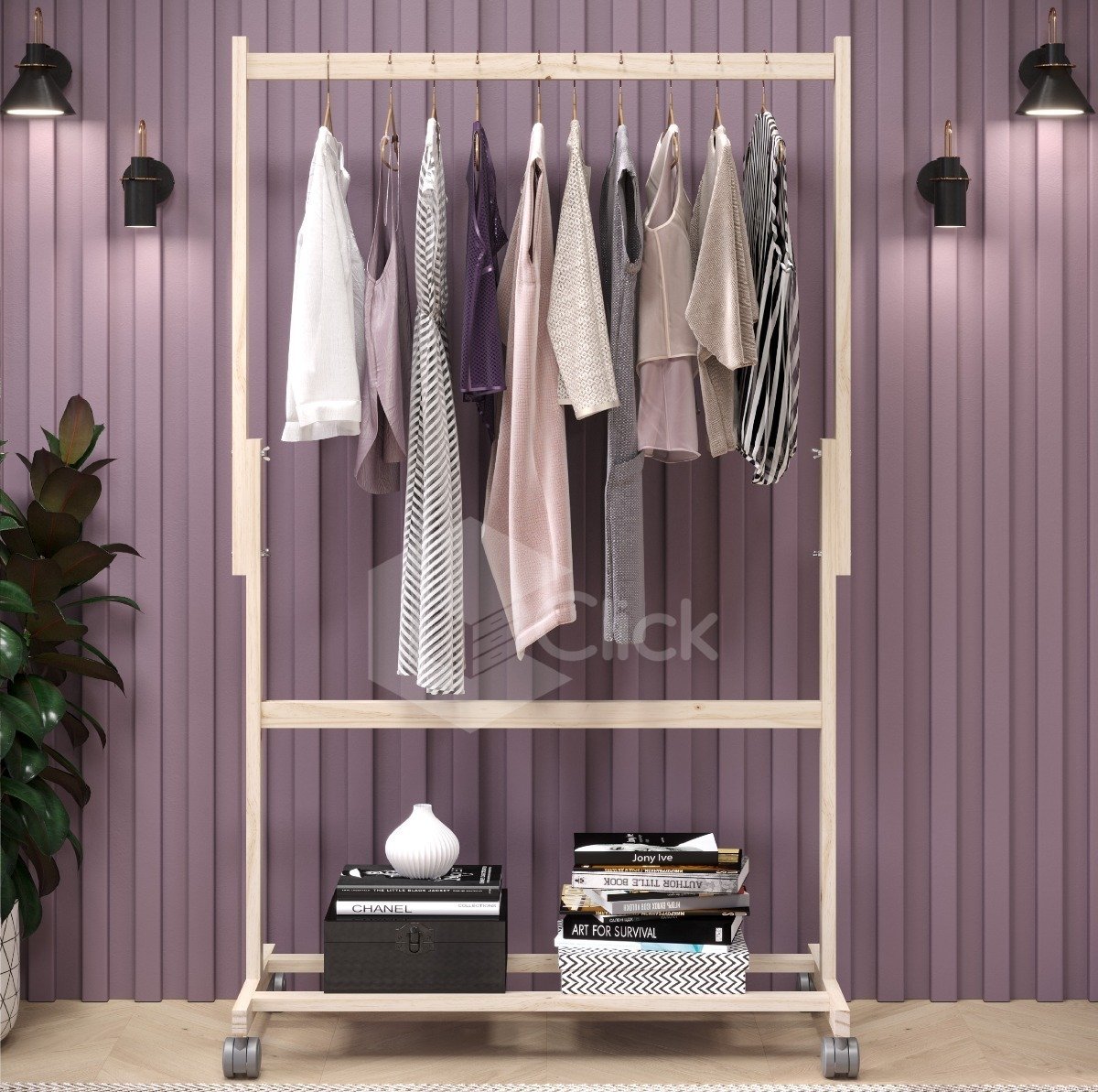 Arara De Madeira Pendurar Roupas Modernos | MadeiraMadeira