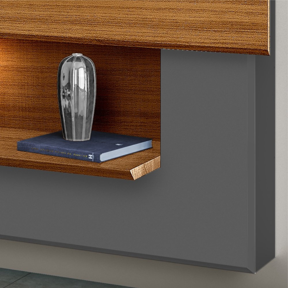 Painel para TV com LED Suspenso Milão Luapa suporta TV de ate 75 ...