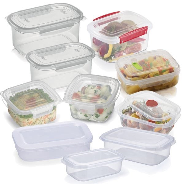 Kit 10 Potes Para Mantimentos de Plástico Tamanhos Diversos ...