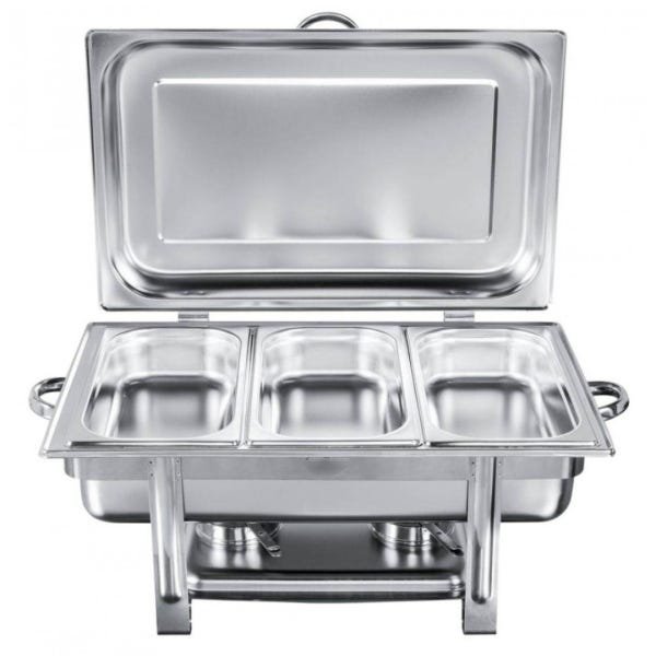 Rechaud inox 3 cubas 9 litros banho-maria dobradiças Richoa ...